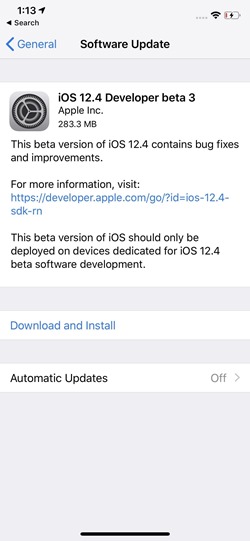 アップル 開発者向けiOS12.4 beta3をリリース | NEW携帯探検記2